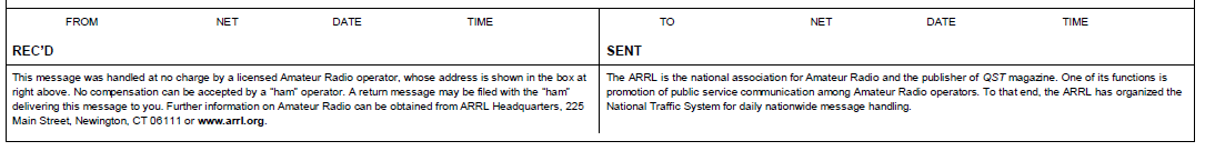 Sending your first radiogram - DFW Metroplex Traffic Net