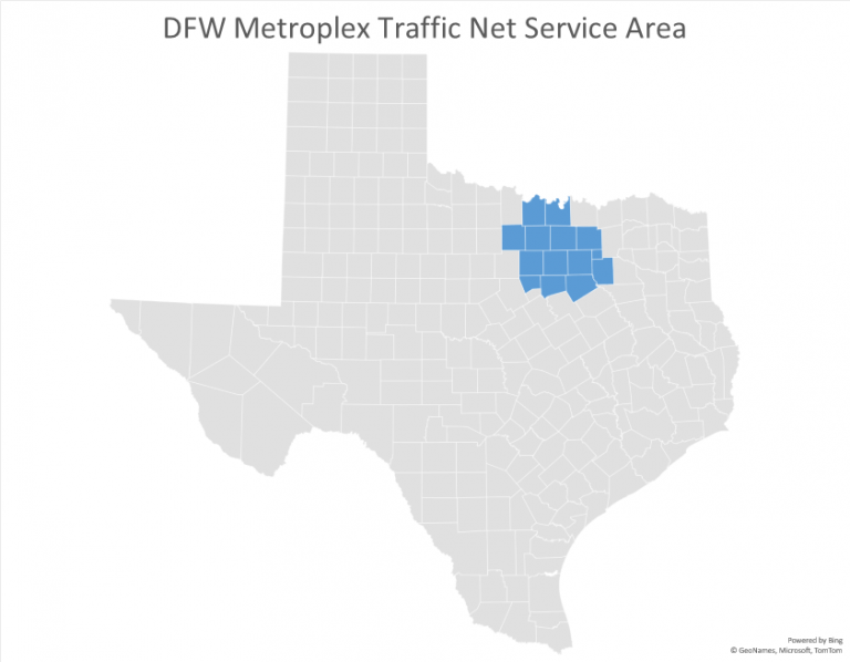 Service area - DFW Metroplex Traffic Net